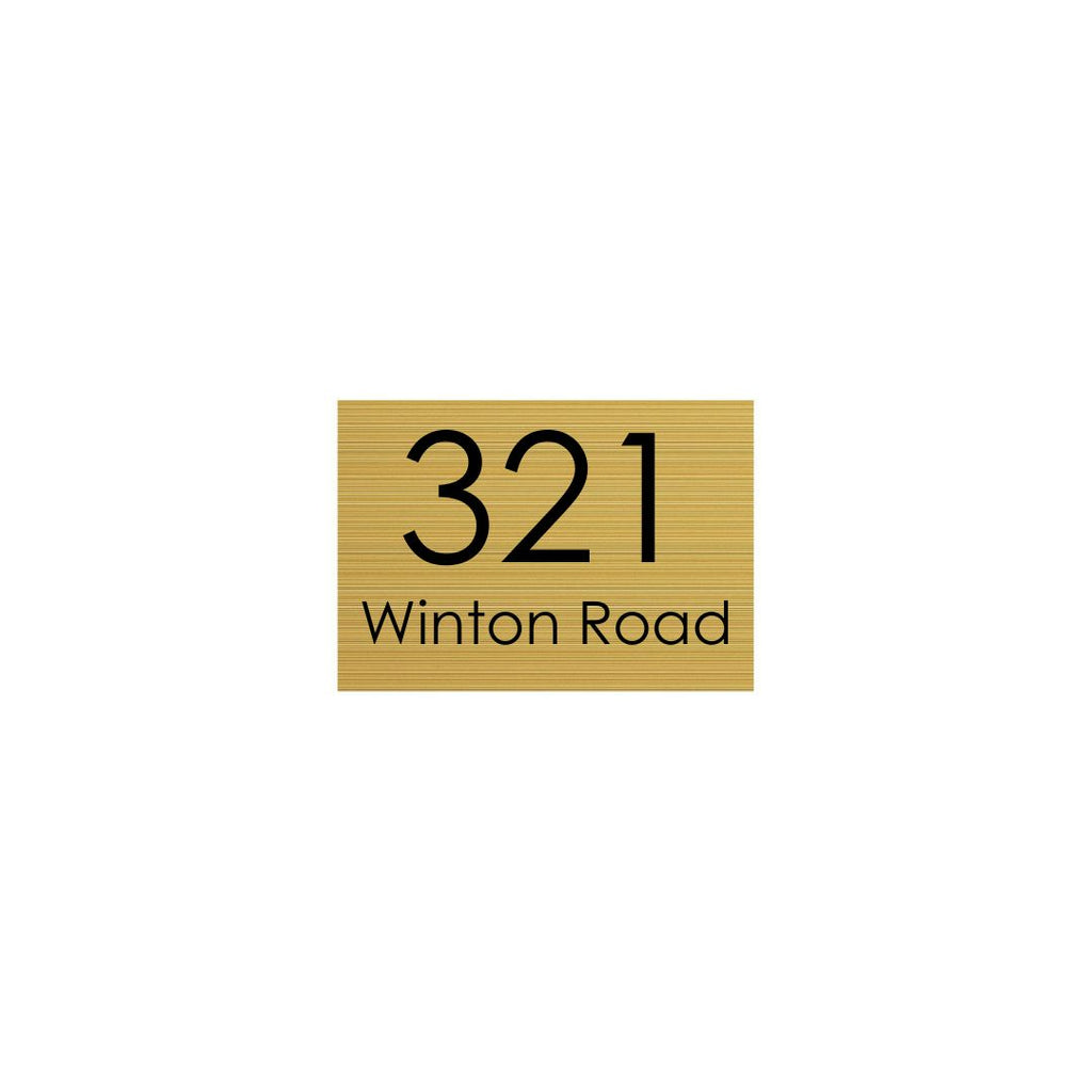Gold Aluminium Address Sign with Vinyl Text 200 x 140 – Aussie ...