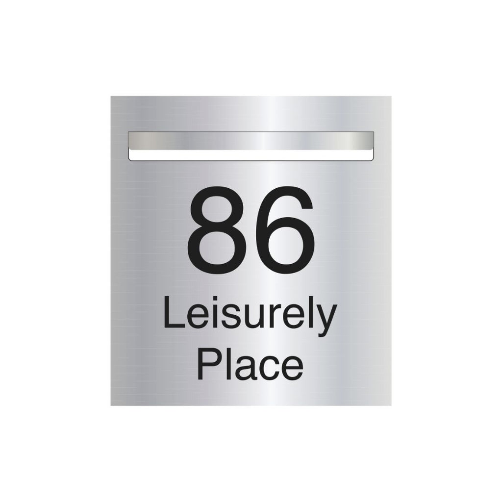 Marine Grade Mirror Polished Stainless Steel Letterbox Faceplate 390 x ...