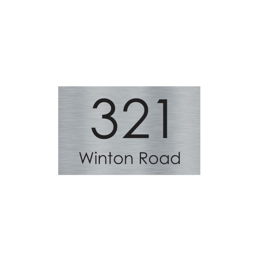 316 Marine Grade Brushed Stainless Steel Address Plate 400 x 250 - Las ...