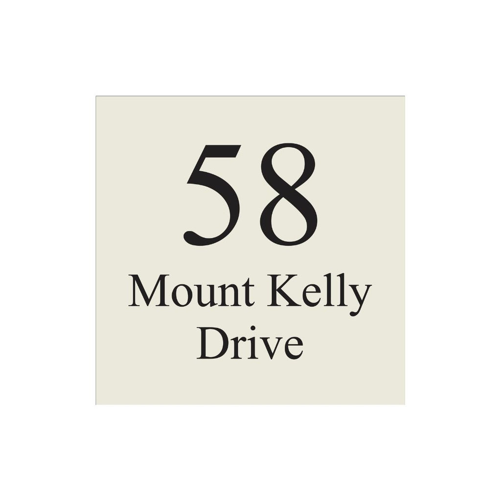 Surfmist Colorbond Steel Address Sign with Vinyl Text 300 x 300mm ...