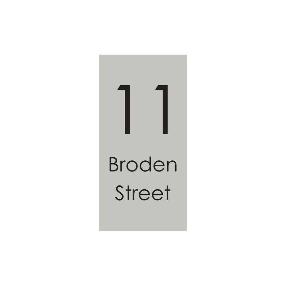 Shale Grey Colorbond Steel Address Sign with Vinyl Text - 300 x 600mm ...