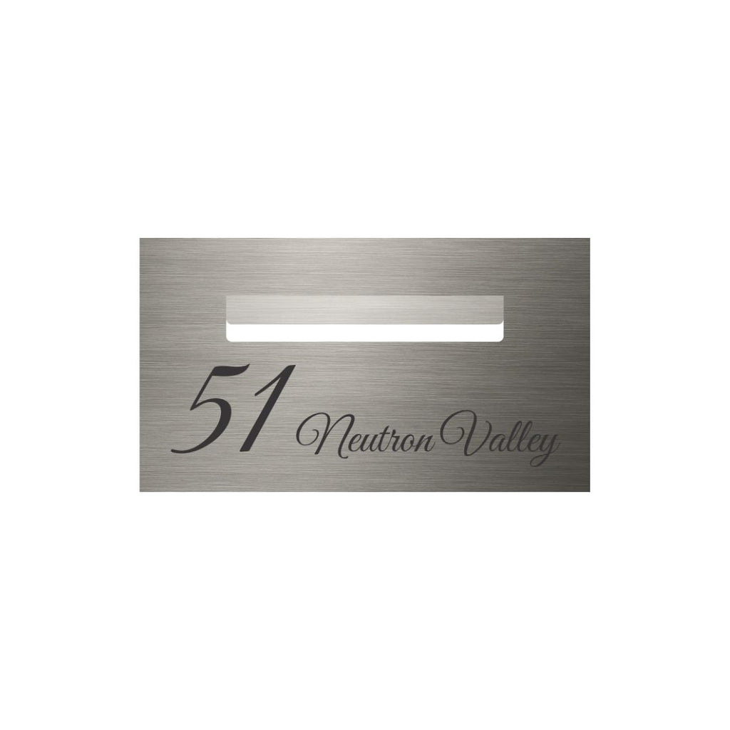 Marine Grade Brushed Stainless Steel Letterbox Faceplate 390 x 220mm ...
