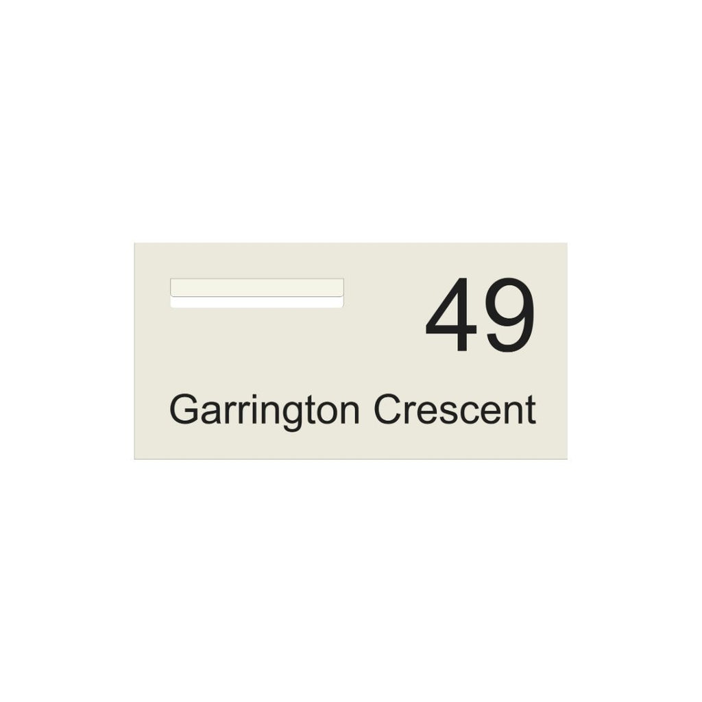 Surfmist Powder-Coated Aluminium Letterbox Faceplate (600 x 300) - 240 ...