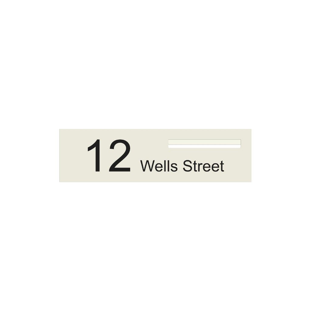 Surfmist Powder-Coated Aluminium Letterbox Faceplate 900 x 250 - 240 C ...