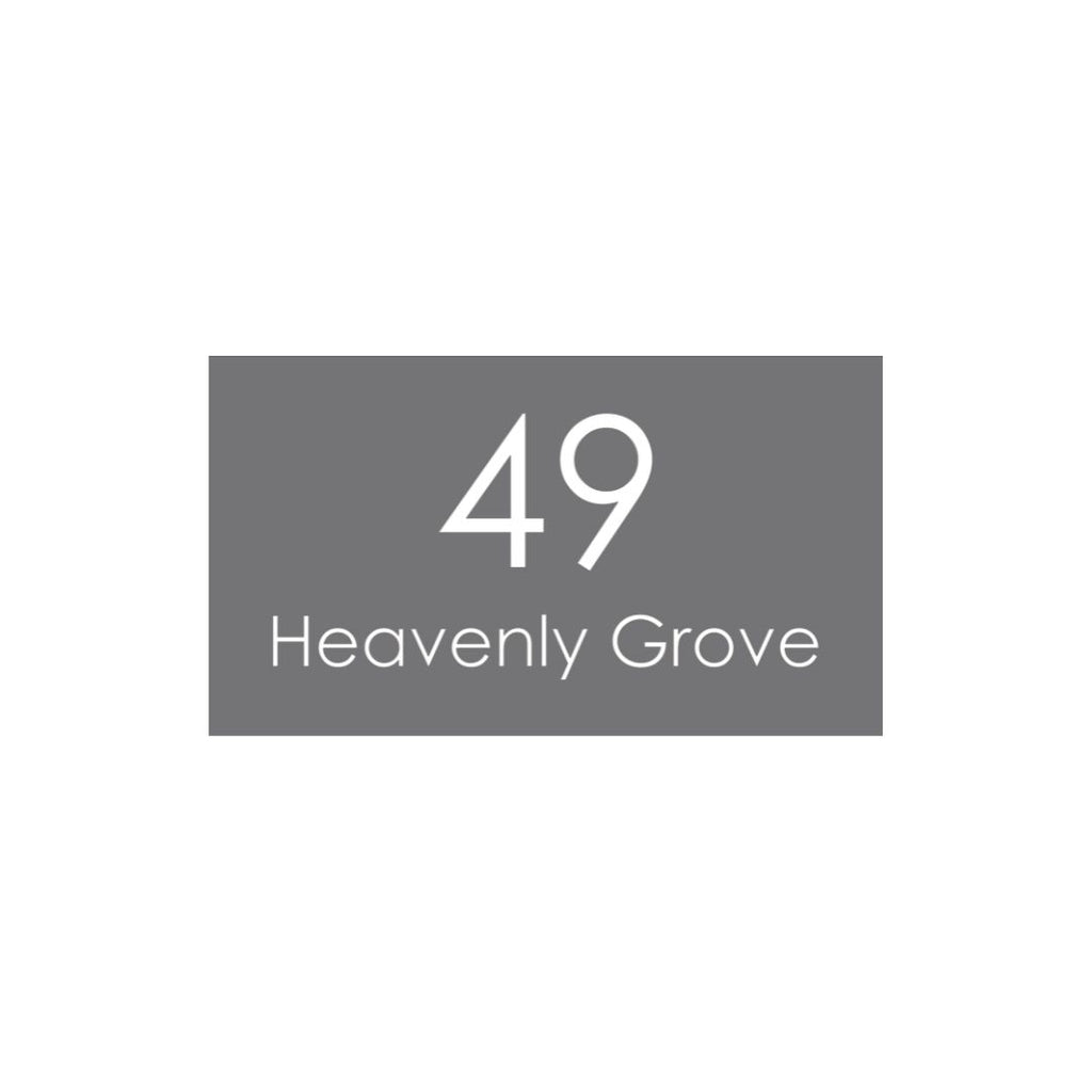 Basalt Colorbond Steel Address Sign with Vinyl Text 390 x 220mm ...