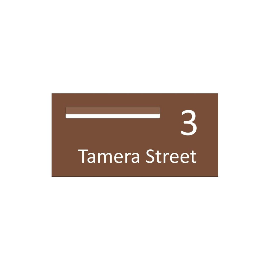 Corten Powder-Coated Aluminium Letterbox Faceplate (600 x 300) - 340 S ...