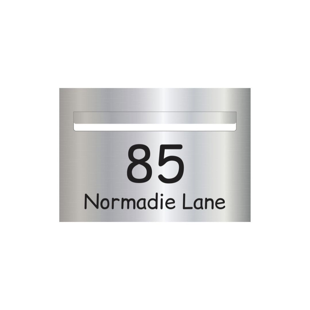Marine Grade Mirror Polished Stainless Steel Letterbox Faceplate 400 x ...