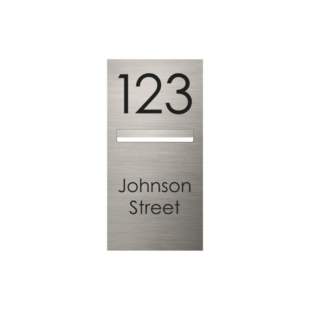 Marine Grade Brushed Stainless Steel Letterbox Faceplate 300 x 600 wit ...