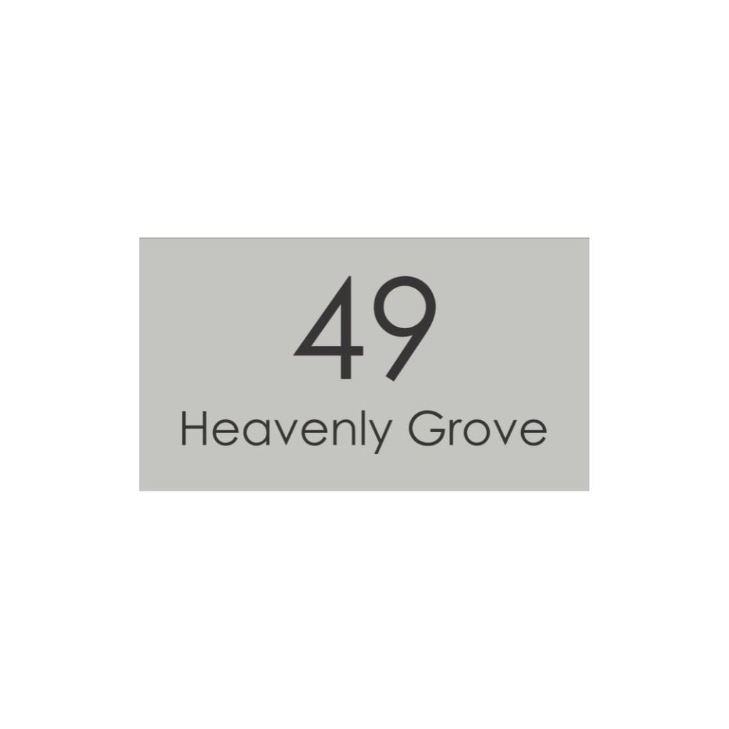 Shale Grey Colorbond Steel Address Sign with Vinyl Text 390 x 220 ...