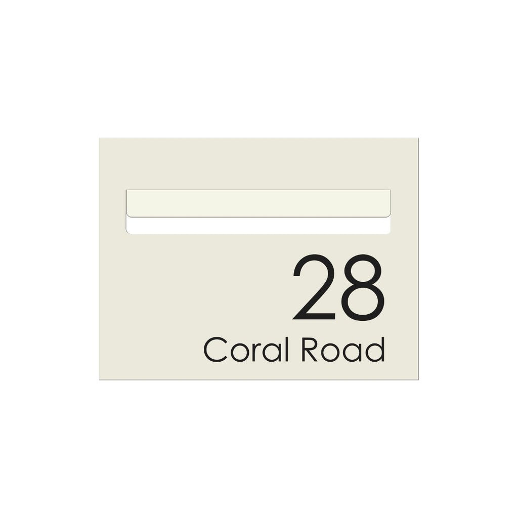 Surfmist Powder-Coated Aluminium Letterbox Faceplate 290 x 220 with 24 ...