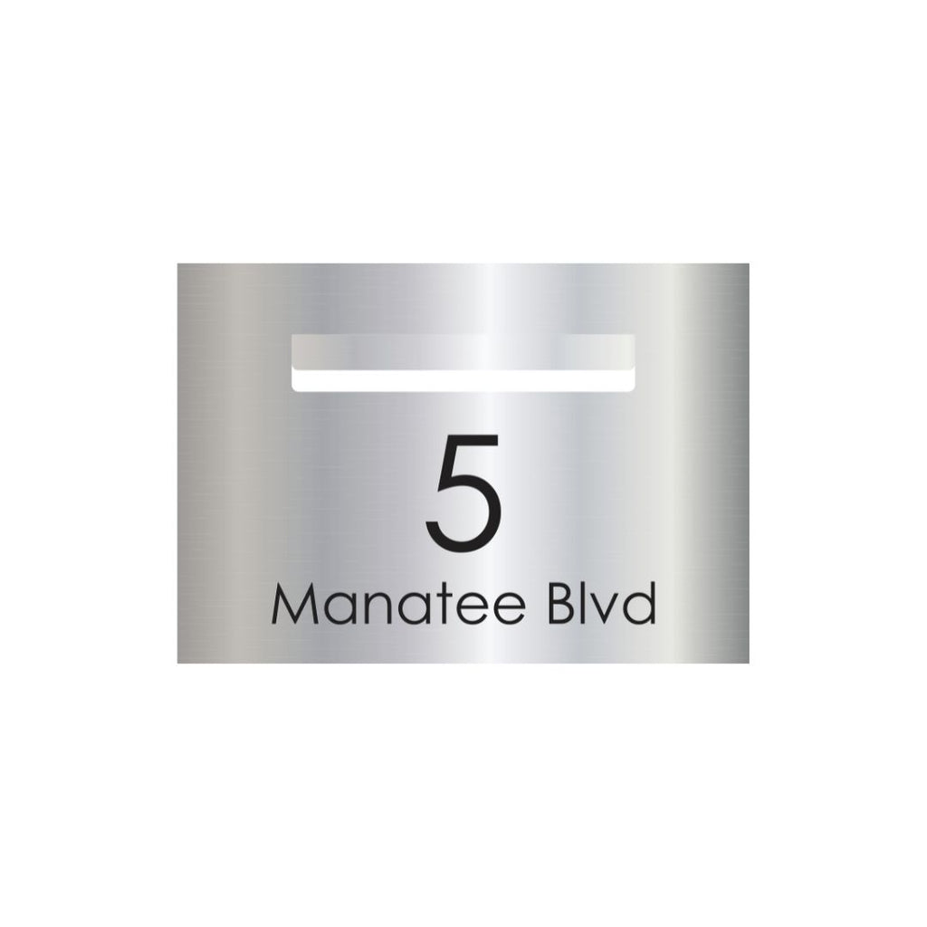 Marine Grade Mirror Polished Stainless Steel Letterbox Faceplate 400 x ...